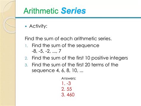 Arithmetic Mean And Series Pptx Physics Science