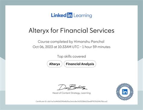 Himanshu Panchal On Linkedin Certificate Of Completion