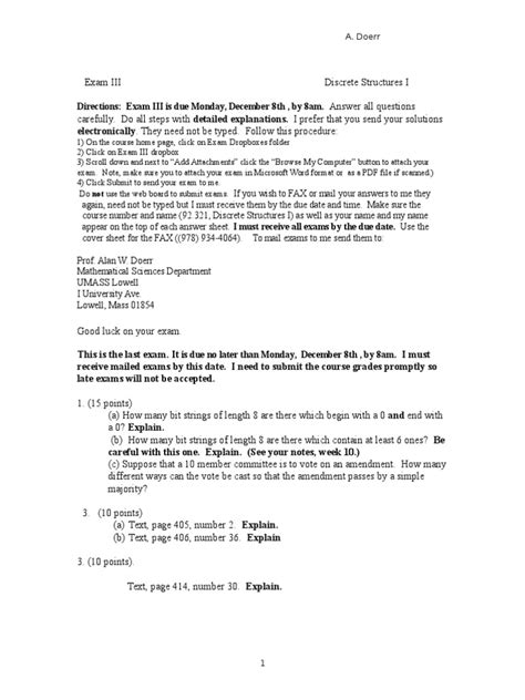 Discrete Structures Exam 3 Pdf Matrix Mathematics Mathematical Concepts