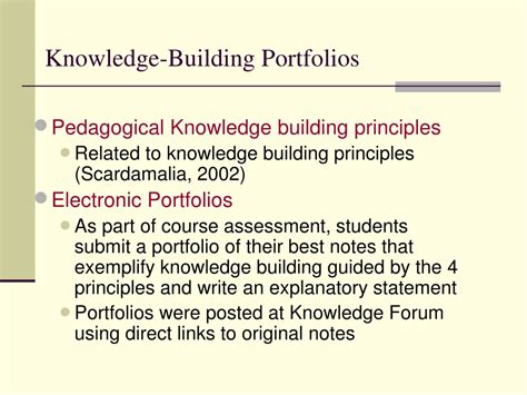 Ppt Fostering Knowledge Building Communities Through Computer