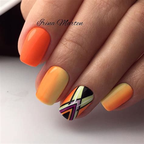 Color Transition Nails Geometric Nails Ideas Of Gradient Nails