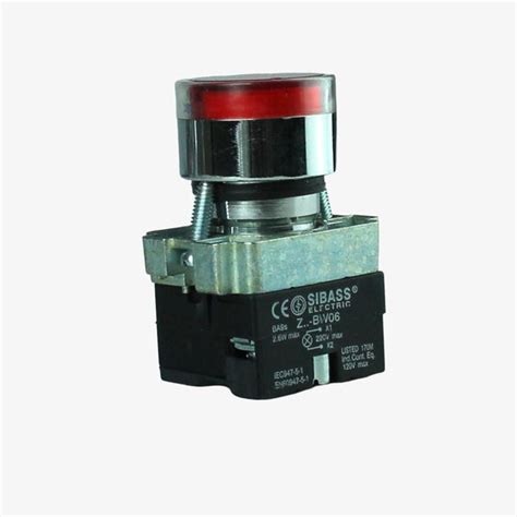 Sibass Push Button With Indicator Led 220vac Red Quartzcomponents