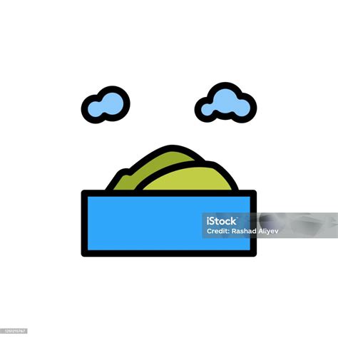 섬 구름 바다 아이콘 Ui 및 Ux 웹 사이트 또는 모바일 응용 프로그램에 대한 해양 아이콘을 저장하는 윤곽 벡터 요소와 간단한