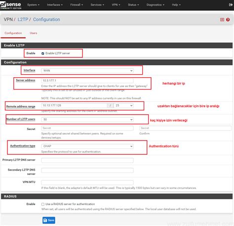 Pfsense İle L2TP IPsec VPN Server Oluşturma Zülfü Mehmet