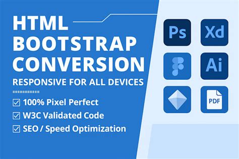 Convert Figma To Html Xd To Html Psd To Html Bootstrap Responsive Tailwind Css By Mughal789