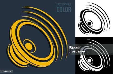 음파와 음악 스피커의 볼륨 아이콘 디스코 장비 흰색 배경에 격리된 간단한 흑백 벡터 스피커에 대한 스톡 벡터 아트 및 기타