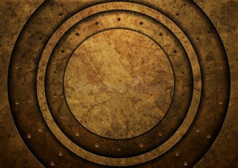 Brown Technology Abstract Background With Ancient Grunge Texture Stock Vector Illustration Of