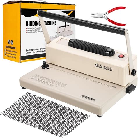 Powlab Spiral Coil Binding Machine With Electric Inserter 15 Sheet