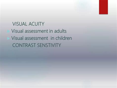 Visual Aquity And Contrast Sensitivity Pptx