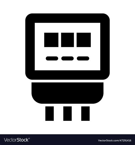 Electric Meter Glyph Icon For Personal Royalty Free Vector