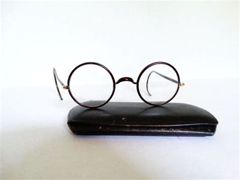 Antique Bakelite Frame Round Eyeglasses Doctors Name Glasses Via Etsy Vintage Eye Glasses