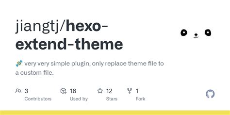 Github Jiangtjhexo Extend Theme Very Very Simple Plugin Only