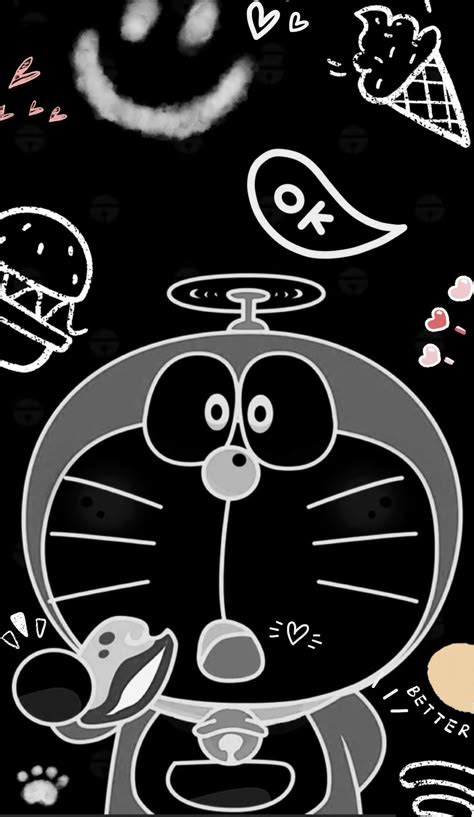Doraemon Black Wallpaper