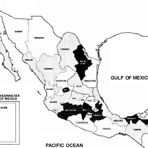 1 Distribution Of Records Of Cladocera In México By Ranges Of Record S Download Scientific