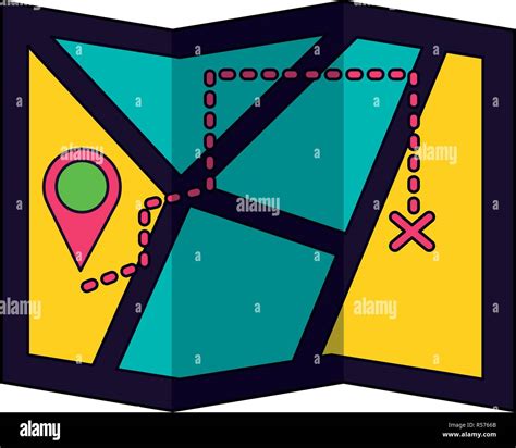 Map Tracking Navigation On White Background Vector Illustration Stock Vector Image And Art Alamy