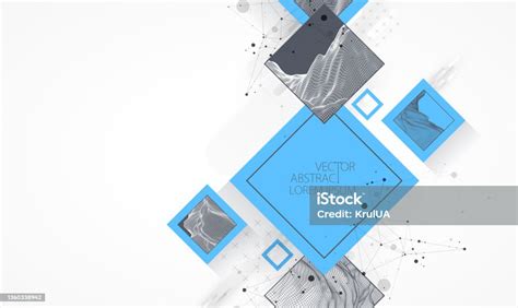평방 의 현대 과학 또는 기술 요소 트렌디 한 추상적 인 배경 표면 그림입니다 벡터 0명에 대한 스톡 벡터 아트 및 기타 이미지 0명 3차원 형태 과학 Istock