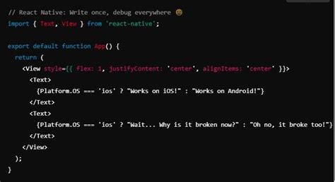 Reactnative Codinghumor Devlife Crossplatformproblems Iosvsandroid