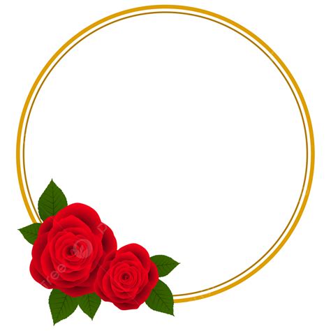 Frame Border Circle Vector Art Png Circle Rose Frame Border Design