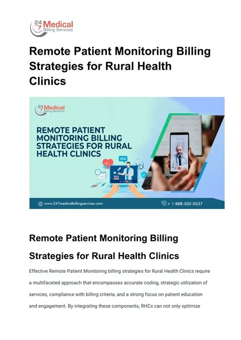 Ppt Remote Patient Monitoring Billing Strategies For Rural Health Clinics Powerpoint