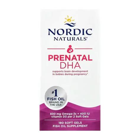 Nordic Naturals Dha Prenatal 830mg Omega 3 400ui D3 180caps
