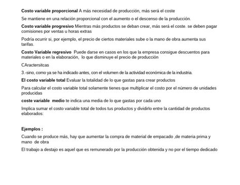 Costo Variable Expo Pdf