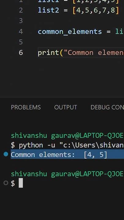 How To Find Common Elements In Two Lists Python For Beginners Python Lists Youtube