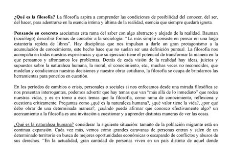 Lectura 1 apuntes de clase Qué es la filosofía La filosofía