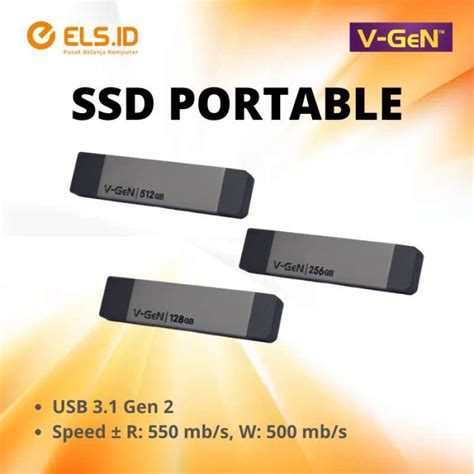 Jual Ssd Portable V Gen Platinum Usb Gen Gb Di Seller Els Computer Official Store