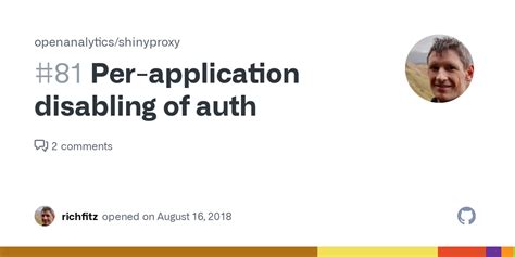 Per Application Disabling Of Auth · Issue 81 · Openanalyticsshinyproxy · Github