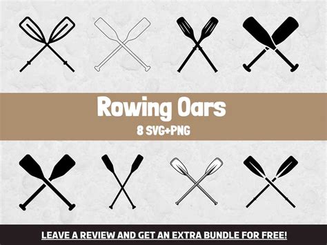 Rowing Oars Svg Svg Files For Cricut Boat Clipart Crossed Oars Svg Sea Life Svg Nautical