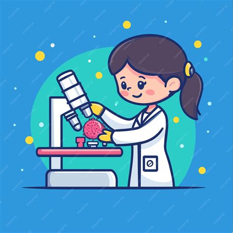 cute microbiologist culturing bacteria vector premium ai generated vector