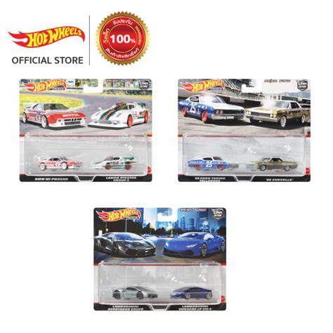 Hot Wheels Premiums Vehicle 2 Packs Assortment Sold As Set 3 Packs ฮอตวีล รถพรีเมียมแพ็ก 2 คัน