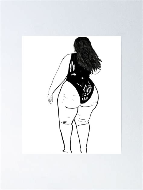 Curvy Woman Line Art Body Positive Art Plus Size Woman Woman