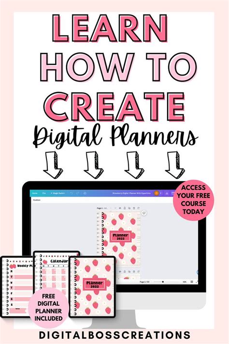 Learn How To Create A Digital Planner With Hyperlinks For Free Digital Planner Planner Digital