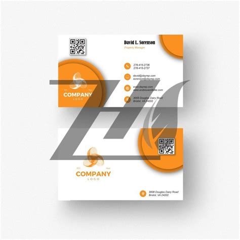 دانلود فایل لایه باز کارت ویزیت سفید با جزئیات نارنجی دانلود رایگان فایل لایه باز، Psd، وکتور