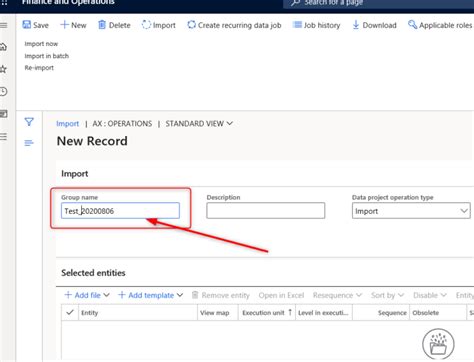 ax d365fo import records through data entity ax dynamics 365