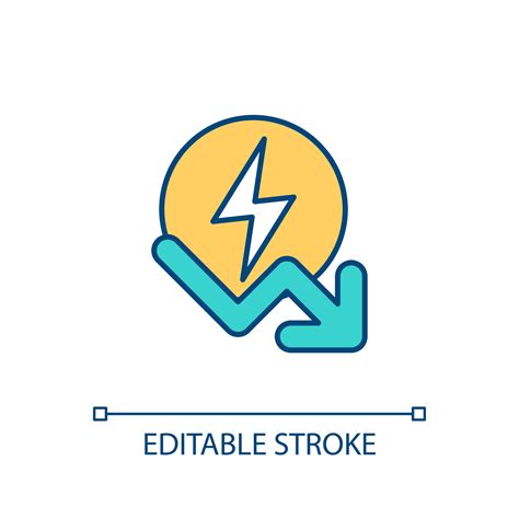 Energy Conservation Rgb Color Icon Electricity And Power Consumption