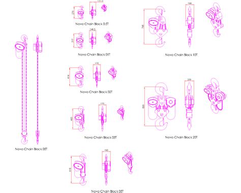 Chain Block Cadblocks Hub For Industrial Design