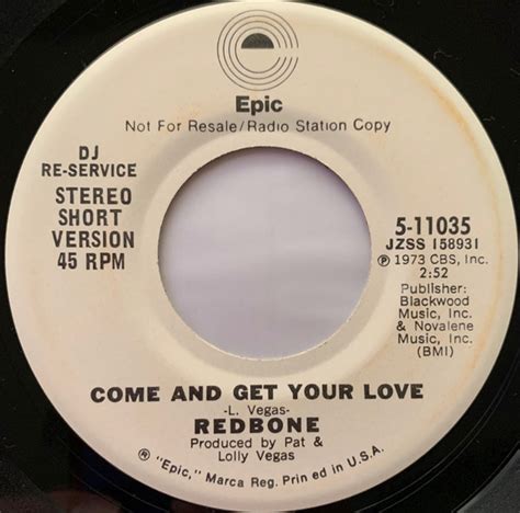 Redbone Come And Get Your Love Vinyl Santa Maria 7 Single 2