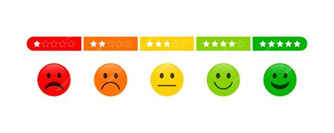Premium Vector Emoji Feedback Scale With Stars Line Icon Customers Service And Evaluation