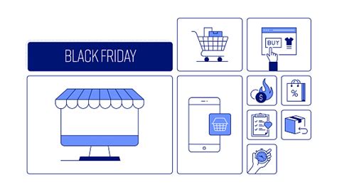 블랙 프라이데이 관련 벡터 배너 디자인 컨셉 아이콘이 있는 모던 라인 스타일 0명에 대한 스톡 벡터 아트 및 기타 이미지 0명 11월 가격 Istock
