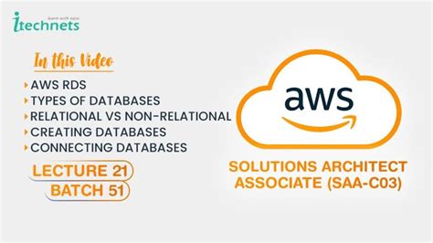 Itechnets On Linkedin Aws Saa C03 Batch 51 Lec 21 Aws Rds Types Of Databases Relational