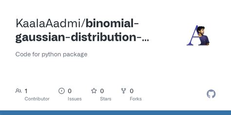 Github Kaalaaadmibinomial Gaussian Distribution Python Package Code