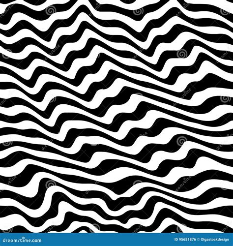 Black And White Seamless Pattern With Abstract Curved Lines Stock Vector Illustration Of Cover