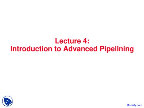 Advanced Pipelining Intro To Computer Architecture Lecture Slides Docsity