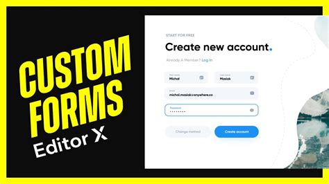 how to edit and customize forms in editor x responsive forms tutorial youtube