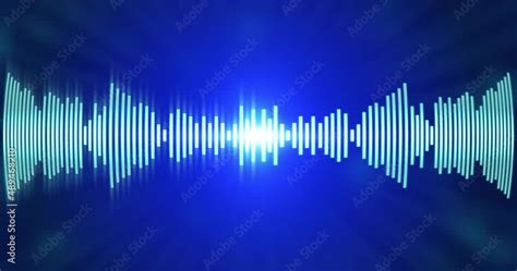 Visualizer Equalizer Meters Modern Audio On Blue Background Loop Stock 비디오 Adobe Stock