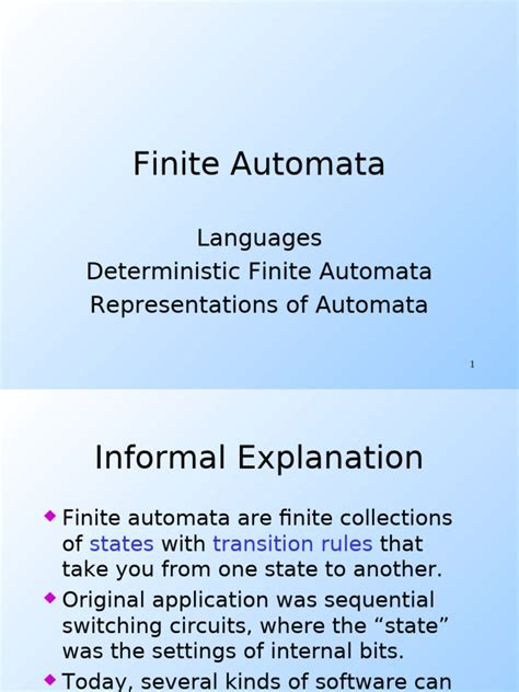Ch 2 Part 1 Deterministic Finite Automata Pdf String Computer