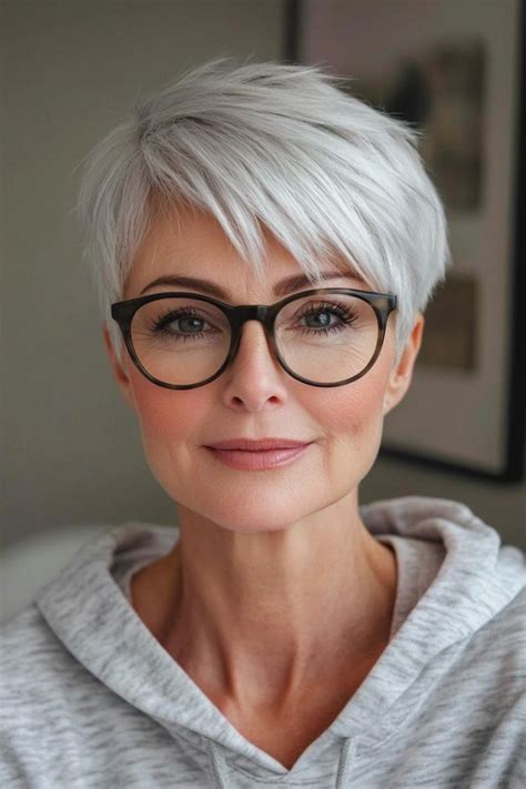 24 Stylish Short Hairstyles For Older Women With Glasses In 2024 Artofit