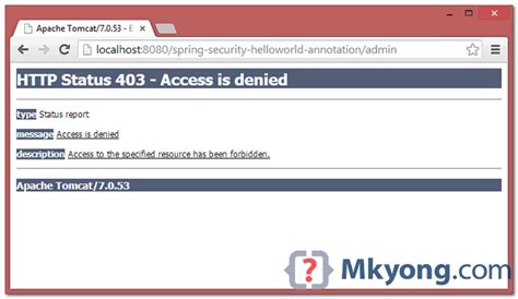 Spring Security Hello World Annotation Example